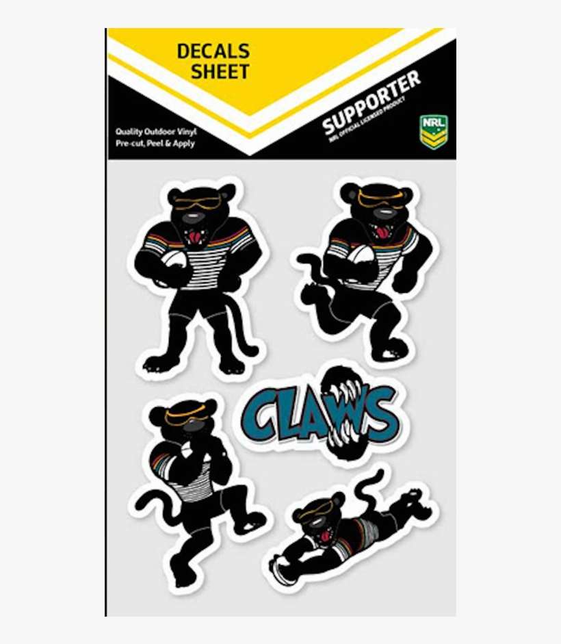 Penrith Panthers Nrl Uv Mascot Car Decals 5 Per Sheet - Penrith ...