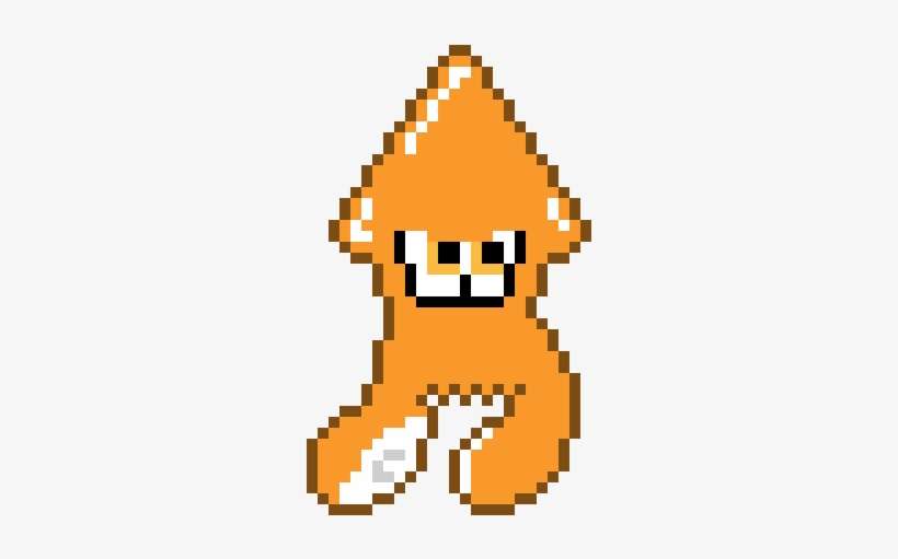 Orange Inkling - 8 Bit Hatsune Miku PNG Image | Transparent PNG Free ...