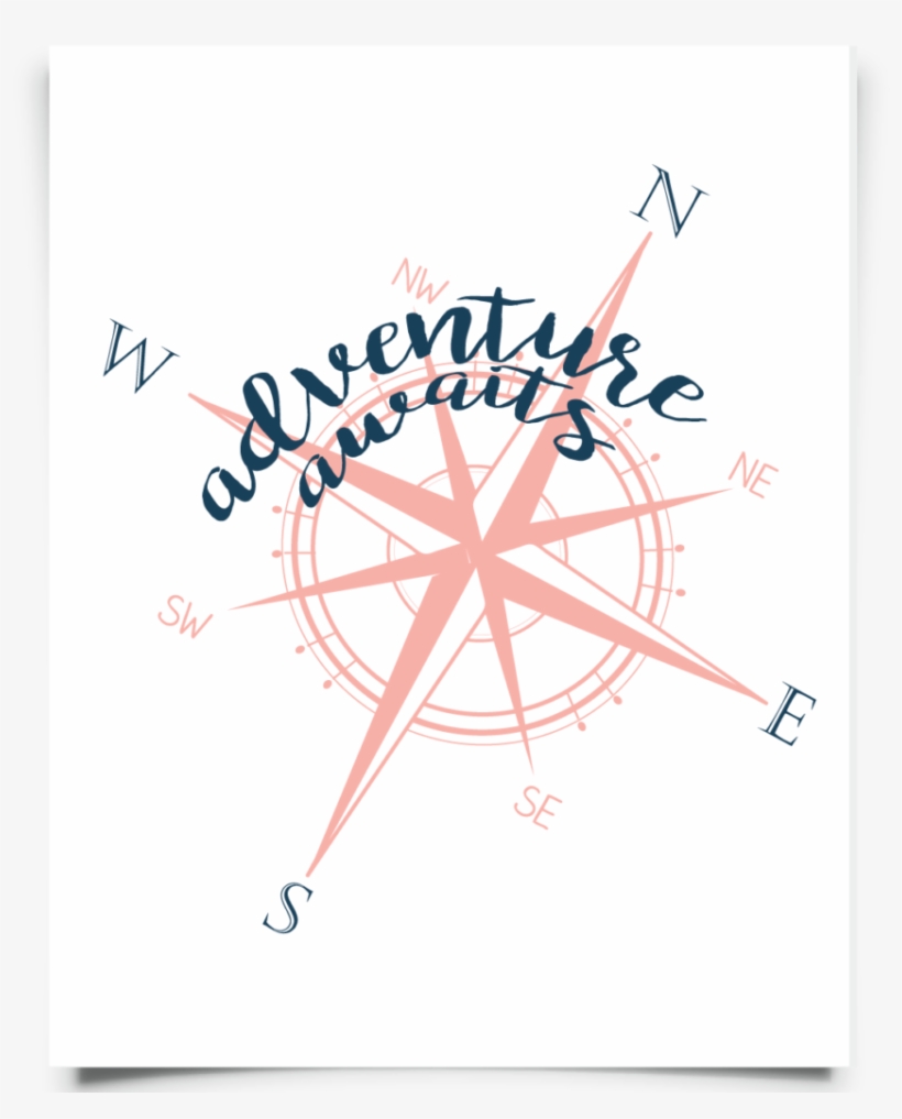 Love This One With A Compass And Adventure Awaits - Art PNG Image ...