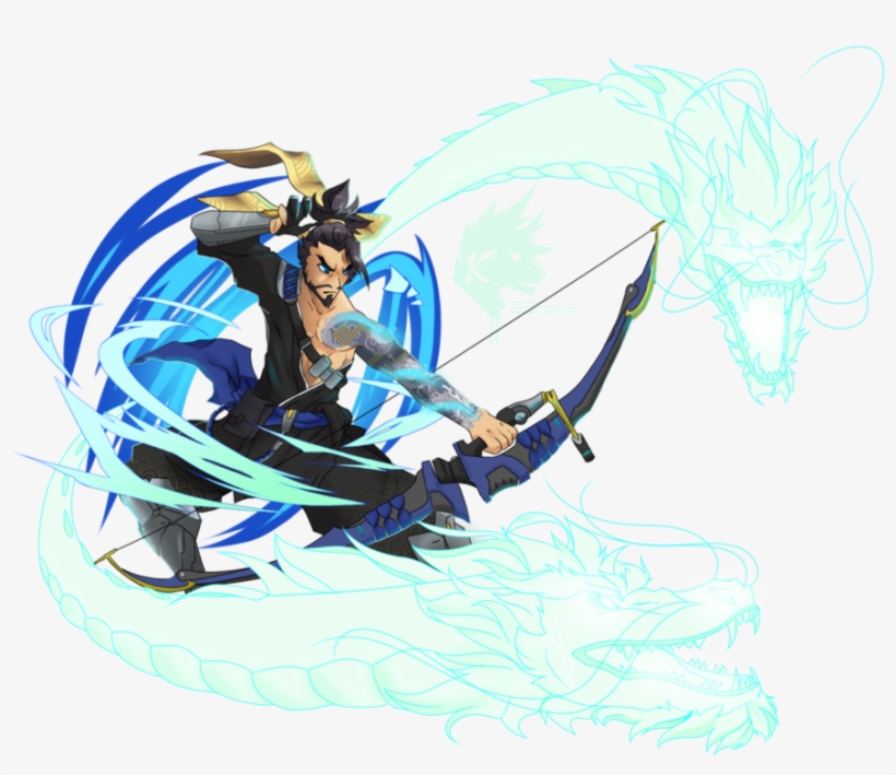 Hanzo Dragon Png Clip Black And White Stock - Overwatch Hanzo Dragon ...