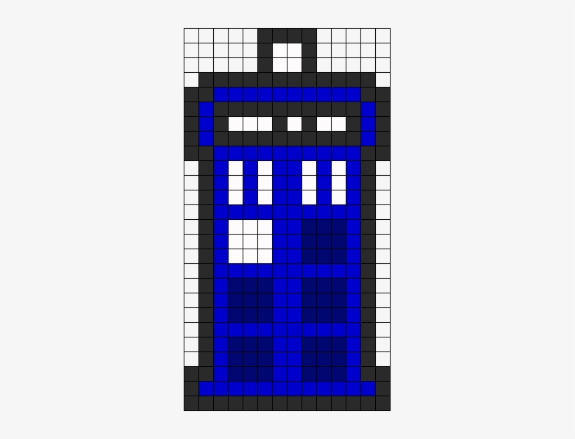 Tardis Perler Bead Pattern / Bead Sprite - Tardis Pixel Art Grid PNG ...