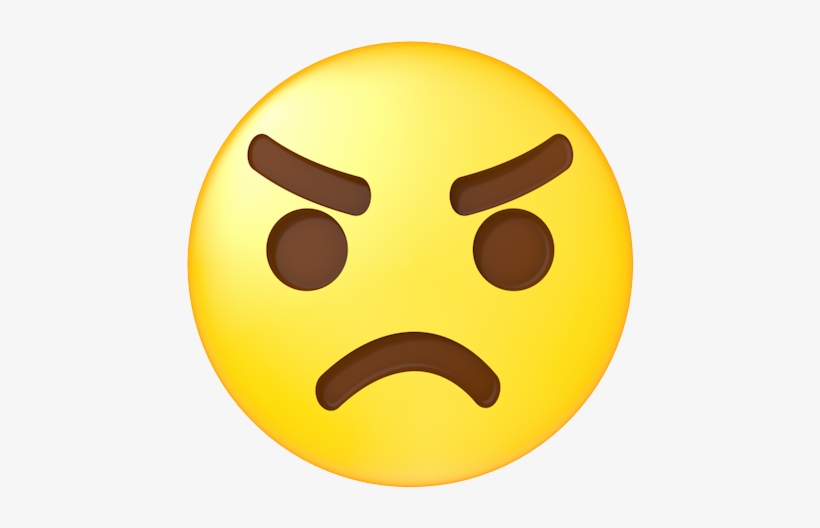 Angry Transparent Resentful - Worried Face Emoji PNG Image ...