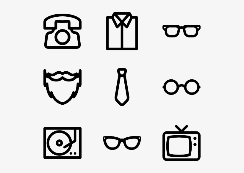 Hipster And Vintage - Vintage Icons Png PNG Image | Transparent PNG ...