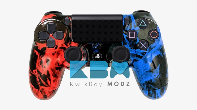 Download Custom Red Blue Inferno Ps4 Controller - Led Camo Ps4 ...