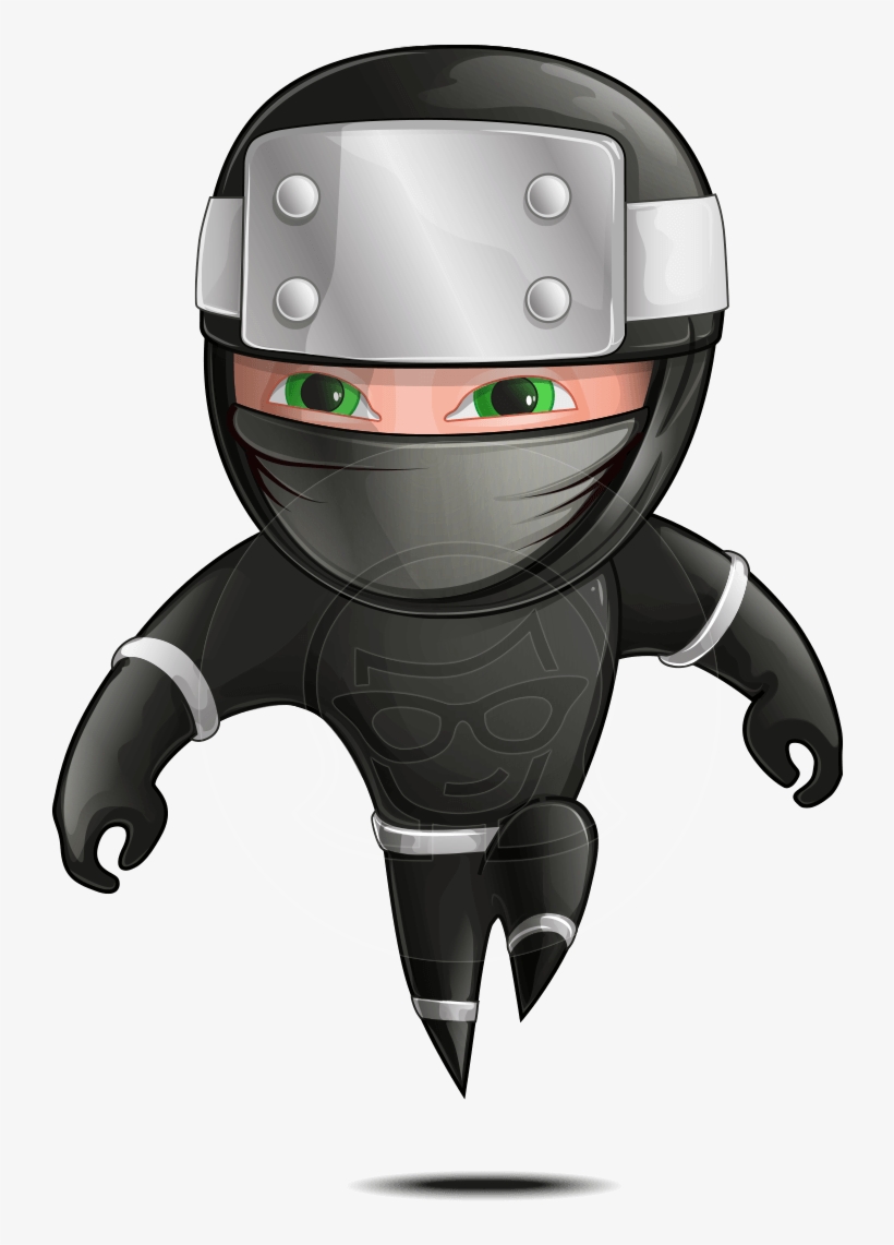 Download Vector Action Ninja Character - Flying Ninja Transparent ...
