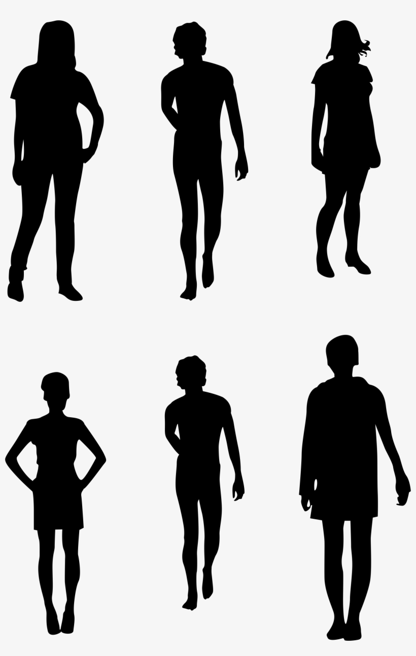 Download People Walking Silhouettes Png - Photoshop People Png Black ...