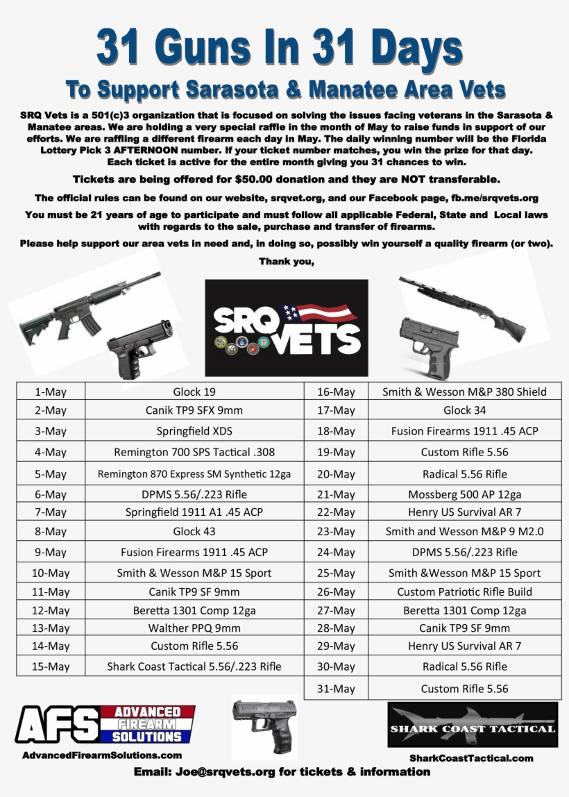 May 2018 Gun Raffle - Gun Raffle Flyer PNG Image | Transparent PNG Free ...