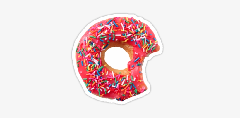 "donut" Stickers By Guts N' Gore - Donut With A Bite PNG Image ...