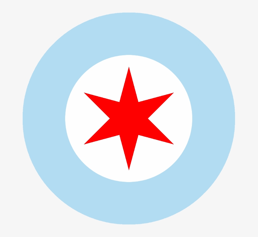 Roundel Of The Chicago Air Force - City Of Chicago Star PNG Image ...