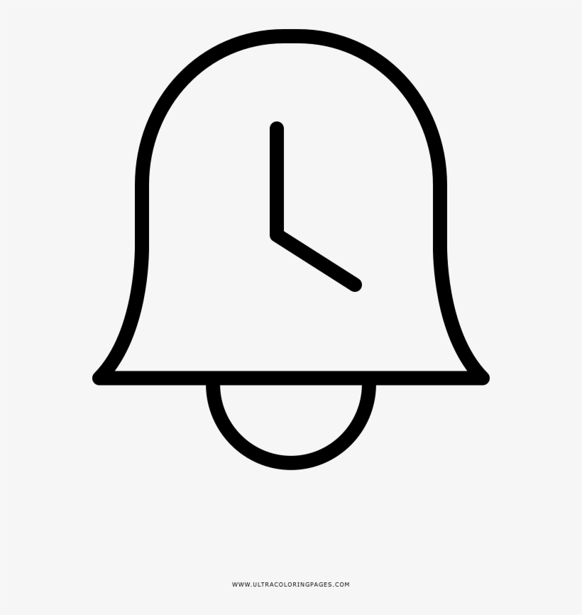 Notification Bell Coloring Page - Drawing PNG Image | Transparent PNG ...