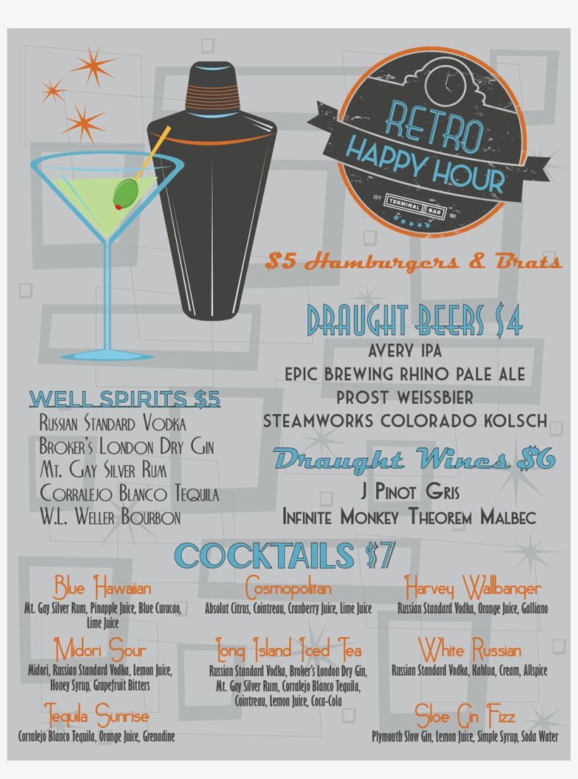 Happy Hour Every Week Mon-fri 4pm To 6pm - Bar Happy Hour Week PNG ...