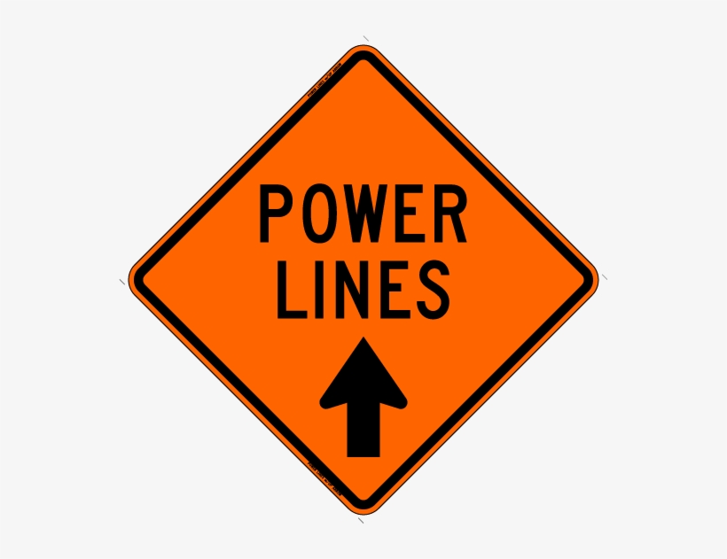 Download Power Lines - Construction Sign | Transparent PNG Download ...