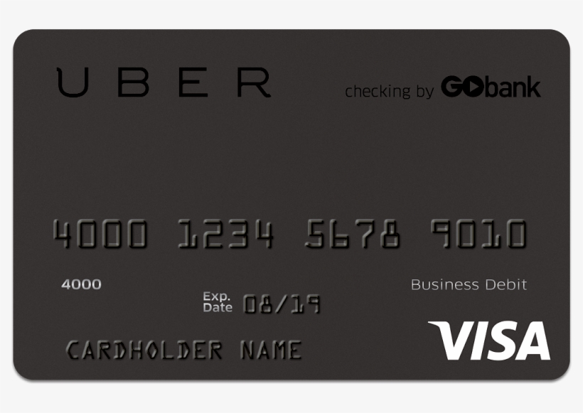 Uber Debit Card From Gobank For Instant Pay - Uber Card PNG Image ...