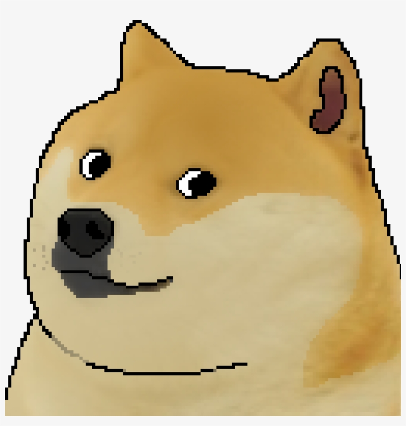 Download Doge Pixel - Doge Meme Pixel Art | Transparent PNG Download ...