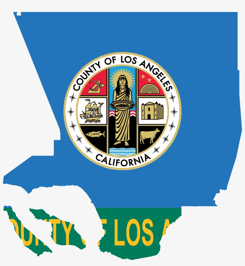Flag Map Of Los Angeles County, California - Seal Of Los Angeles County ...