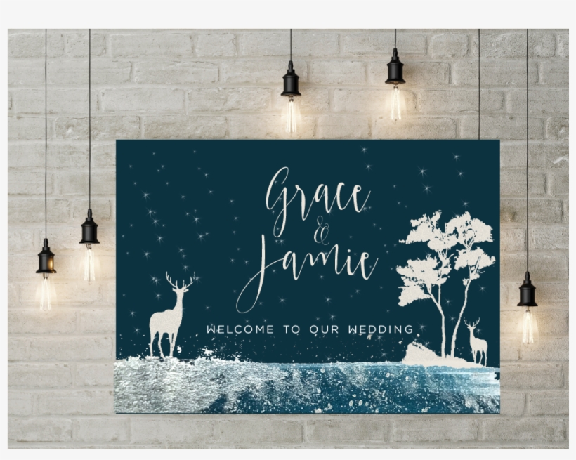 Winter Wonderland Welcome Sign - Freedom, Silver Chain Glass Cabochon ...