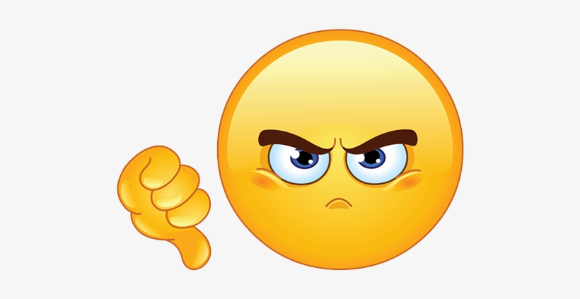 Download Thumb Down Smiley Copy - Don T Like Emoji | Transparent PNG ...