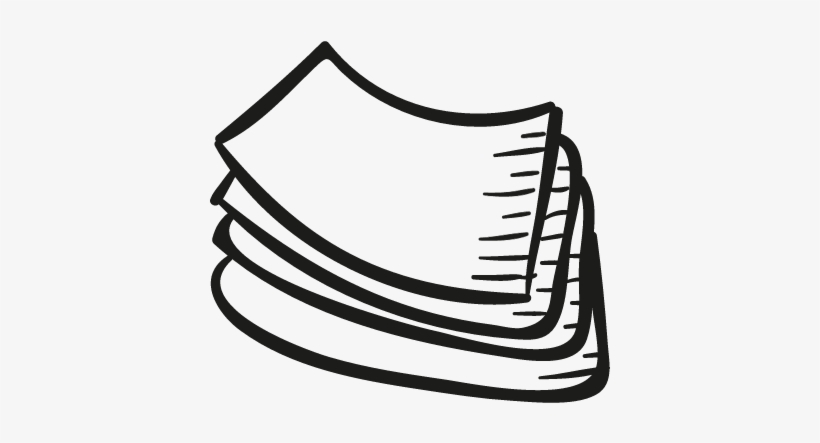 Download Draw Stack Of Papers Vector - Drawing Of Stack Of Papers ...
