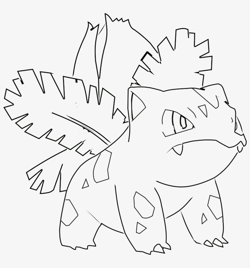 28 Collection Of Ivysaur Drawing - Line Art PNG Image | Transparent PNG ...