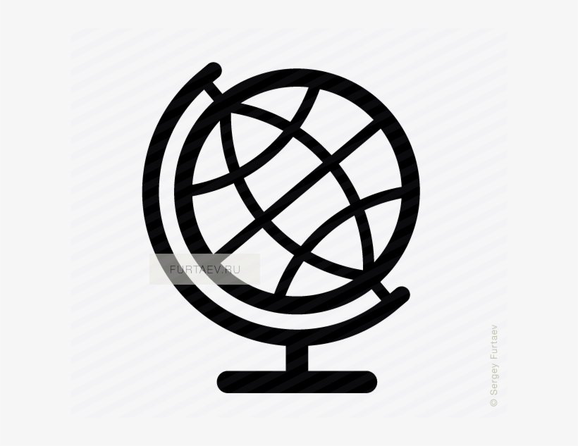 Vector Icon Of World Globe On Stand - Globe Icon PNG Image ...