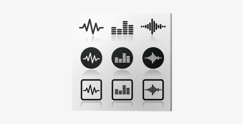 Soundwave Music Vector Icons Set Canvas Print • Pixers® - Sound Wave ...