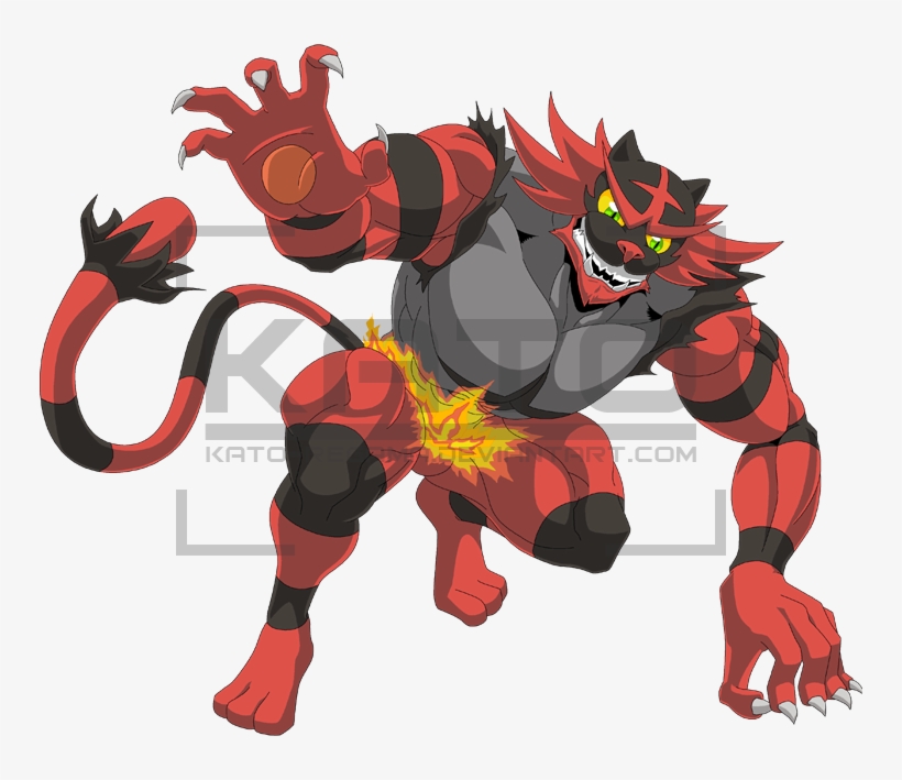 727 Incineroar By Kato Regama-daolr1l - Incineroar Bara Cat PNG Image ...