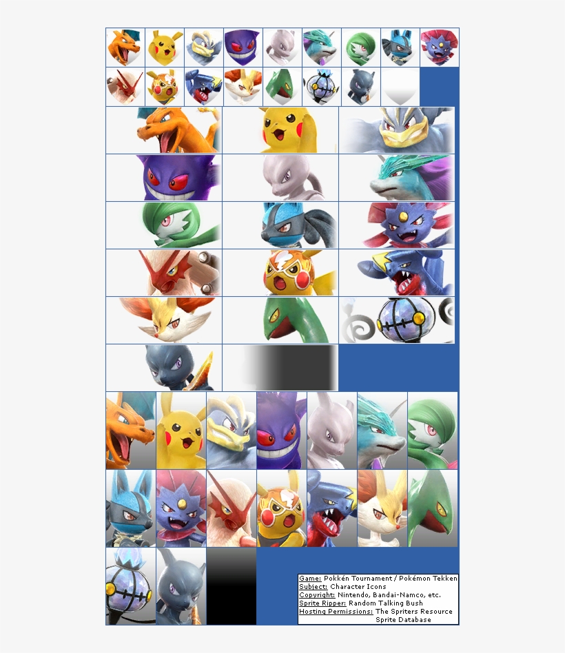 Character Icons - Pokken Tournament Sprites PNG Image | Transparent PNG ...