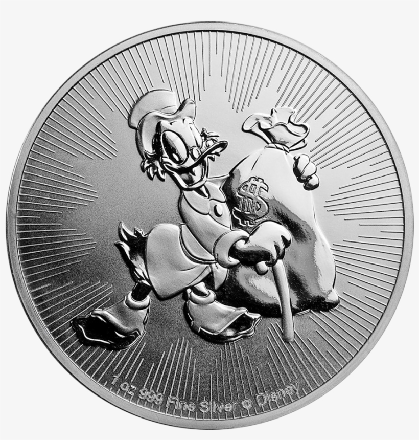 Download 2018 Niue Disney Scrooge Mcduck 1oz Silver Coin | Transparent ...