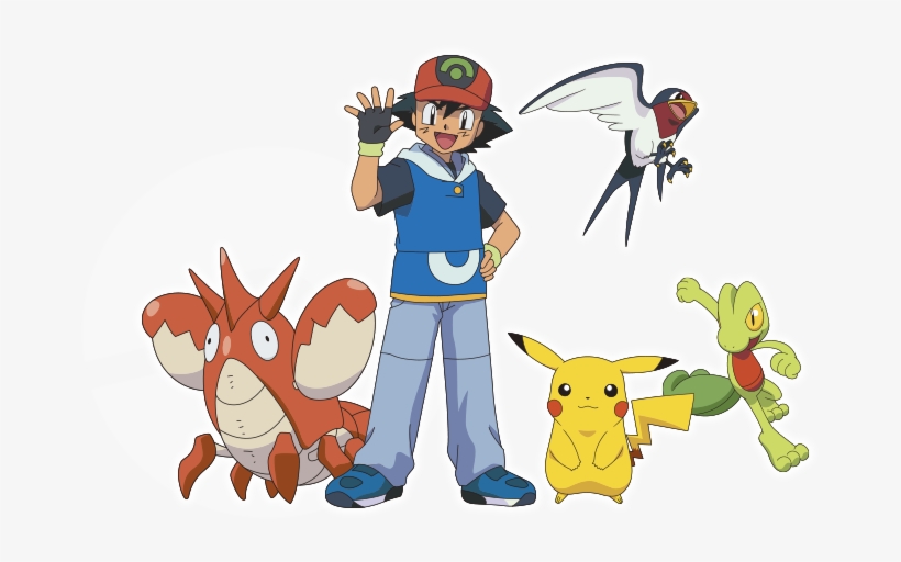Pikachu - Corphish - Taillow - Treecko - Ash Con Jirachi Pikachu ...