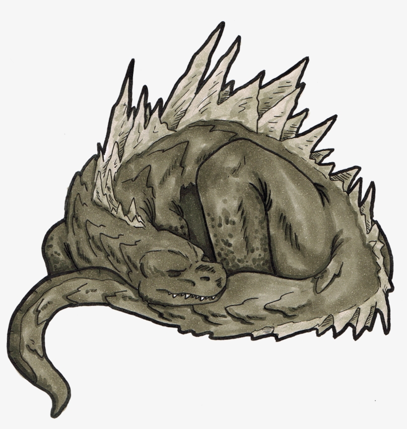 Sleeping Godzilla Stickers - Sleeping Godzilla PNG Image | Transparent ...