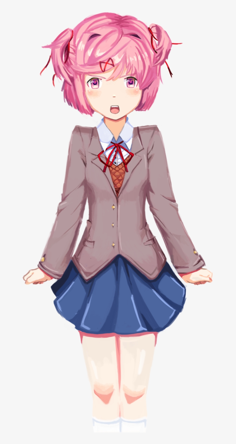 An Angry Natsuki - Doki Doki Literature Club! PNG Image | Transparent PNG Free Download on SeekPNG
