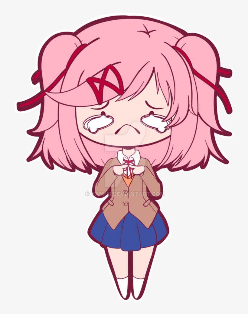 Clipart Free Bean Drawing Kawaii - Embarrassed Natsuki PNG Image ...