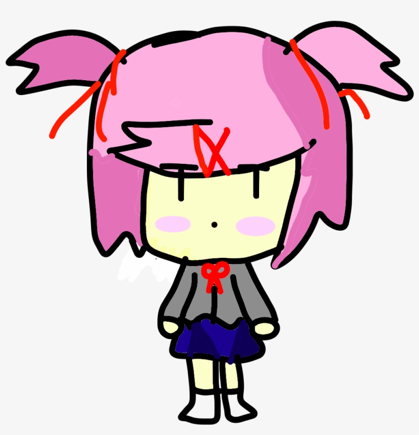 A Bad Natsuki Chibi Ddlc Png Natsuki Ddlc Fanfiction - Cartoon PNG Image | Transparent PNG Free ...