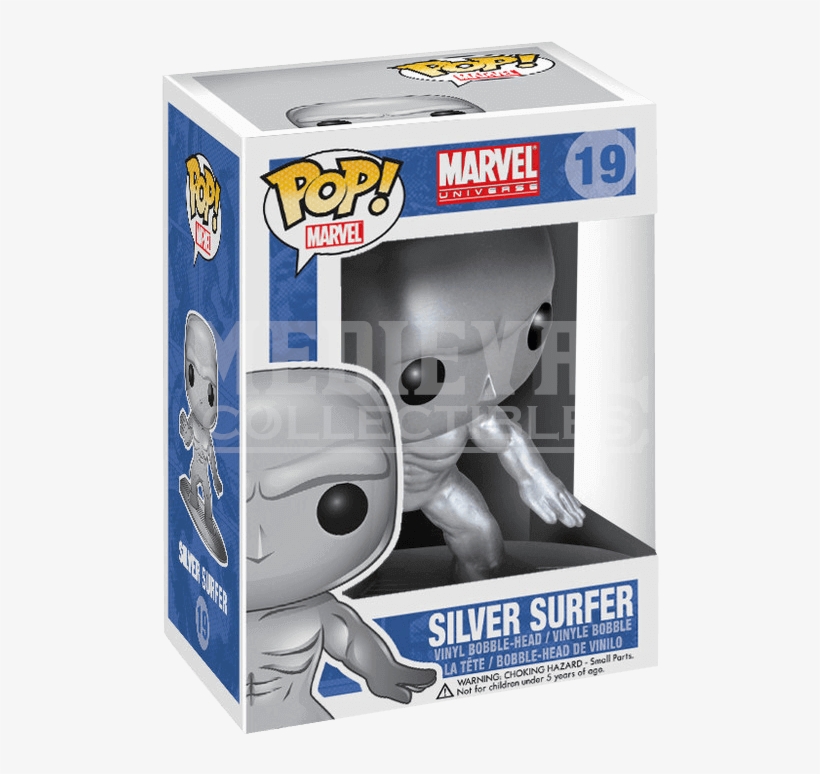 Marvel Universe Silver Surfer Pop Figure - Silver Surfer Funko Pop PNG ...