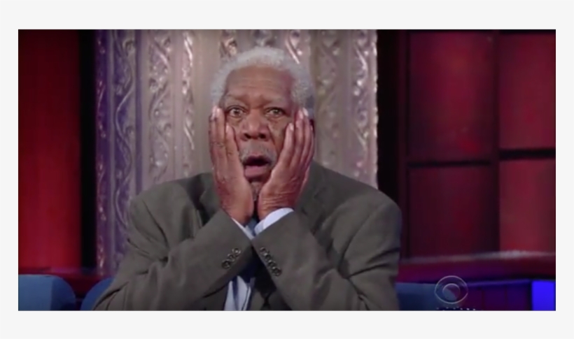 Morgan Freeman Reads Iconic Lines On Colbert - Stephen Colbert PNG ...