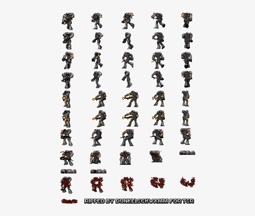 Download Mini-gun Zombie - Zombie Sprite Sheet Png | Transparent PNG ...