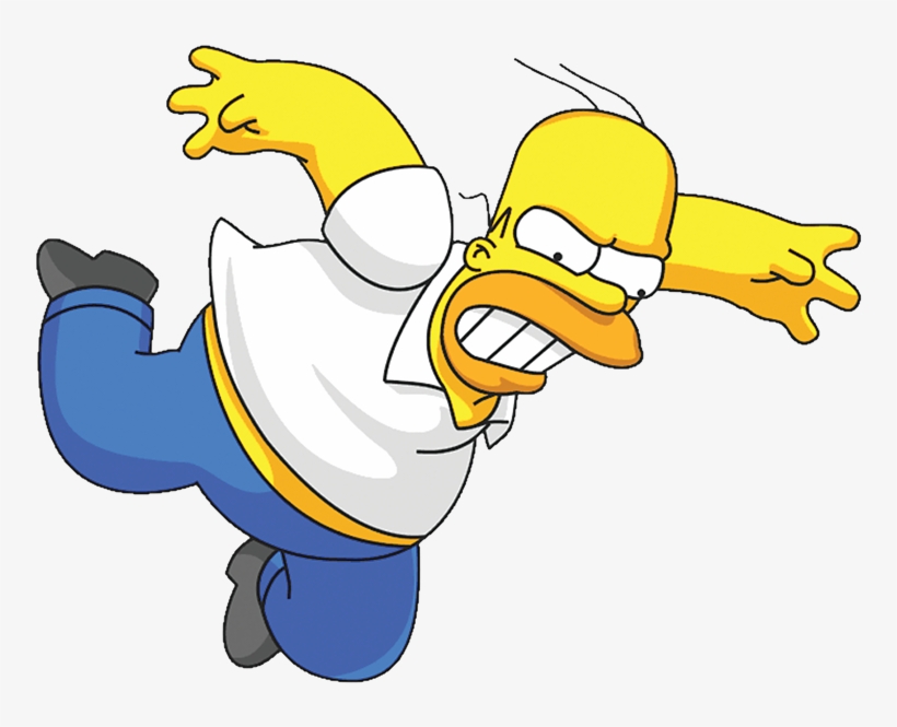 Homernew-psd - Falling Homer PNG Image | Transparent PNG Free Download ...