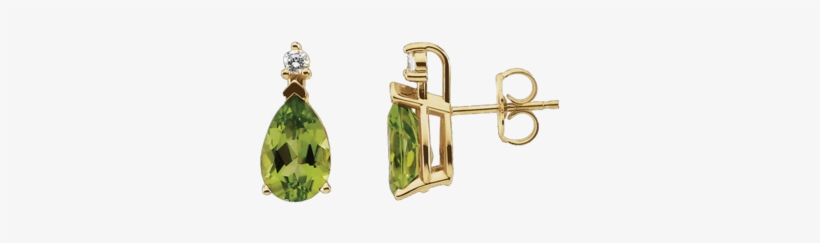 Genuine Peridot & Diamond Earrings PNG Image | Transparent PNG Free ...