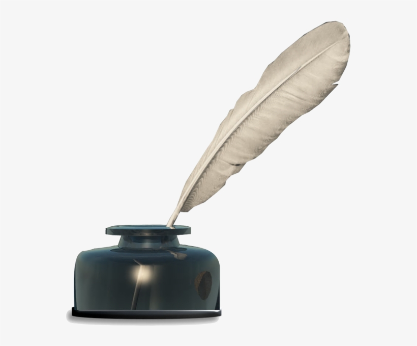 Tintero Sellos De Lacre, Secante, Pluma Y Tintero, - Pluma Tintero Png ...