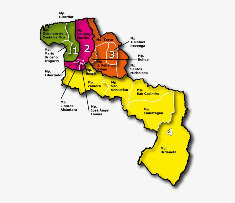 Aragua - Mapa Del Estado Aragua PNG Image | Transparent PNG Free ...