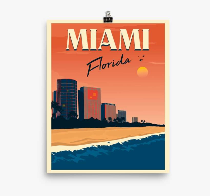 Miami Travel Poster - Miami PNG Image | Transparent PNG Free Download ...
