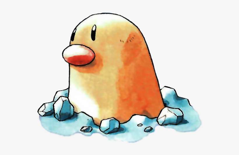 Diglett Pokemon Red And Blue Official Art “ - Pokemon Red Diglett PNG ...