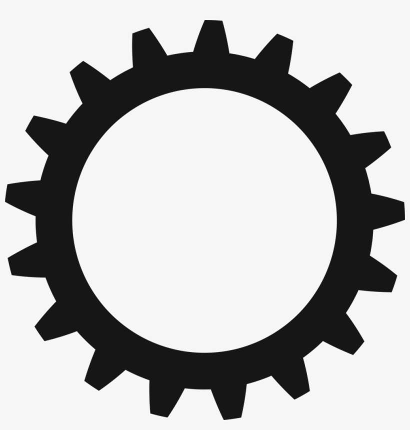 Download Large Rotating Gear - Gear Logo Black And White | Transparent ...