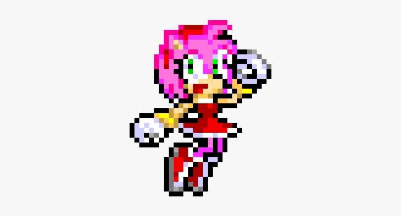 Amy Rose Pixelart - Amy Rose Pixel Art PNG Image | Transparent PNG Free ...