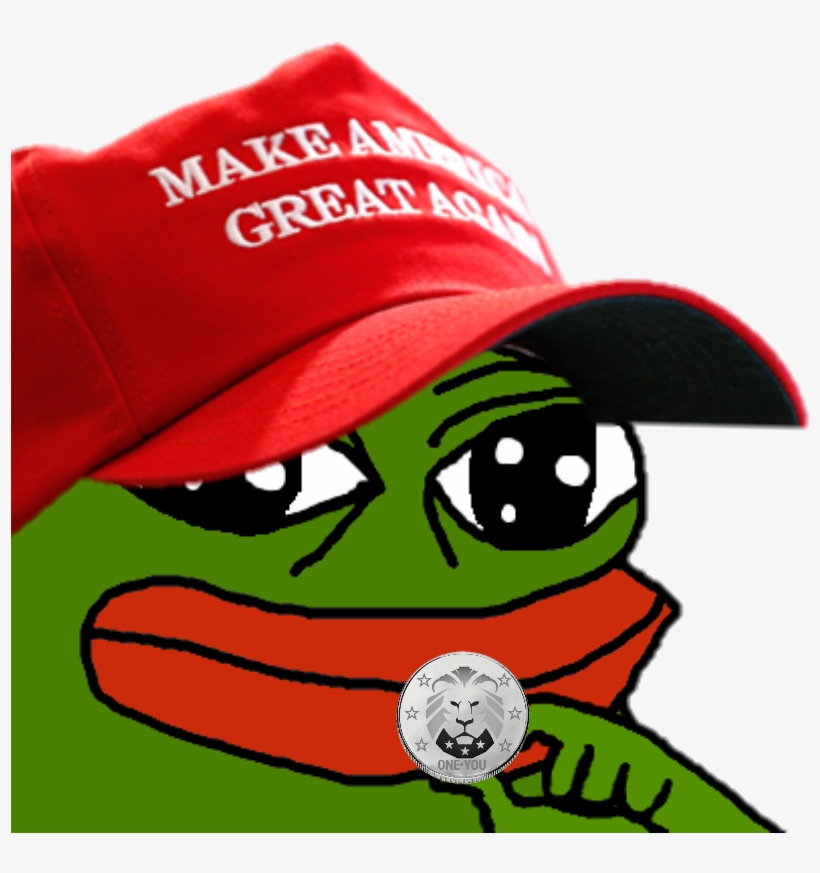 One You Green Red Cartoon Headgear - Make America Great Again Hat Pepe ...