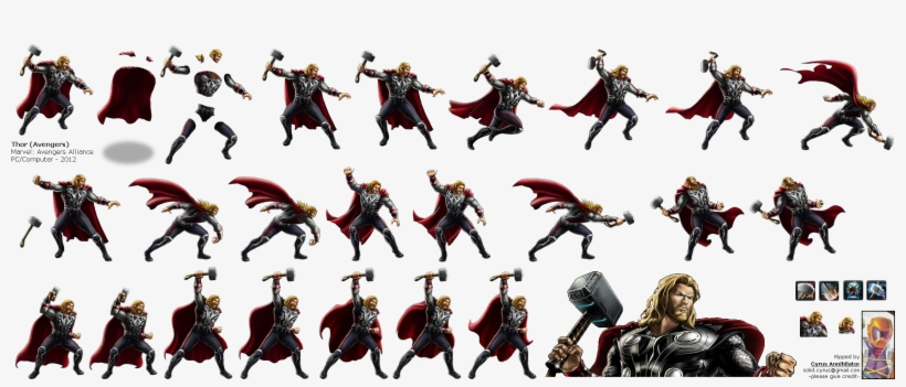 Click To View Full Size - Thor Sprite PNG Image | Transparent PNG Free ...