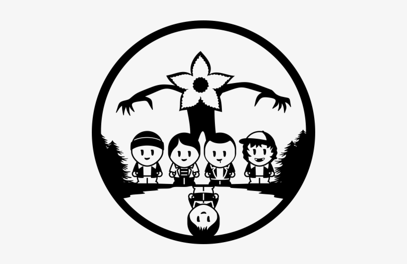 Download Pegatina Starnger Things Caricaturas - Stranger Things Circle ...