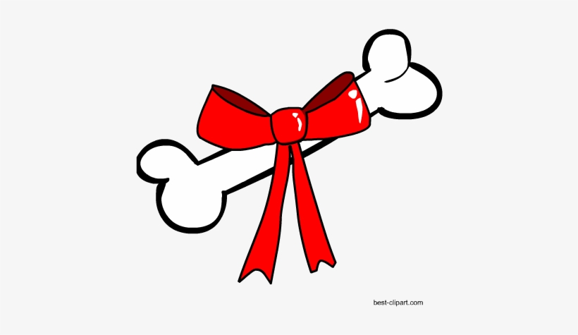 Download Dog Bone With Ribbon Free Clip Art - Dog | Transparent PNG ...