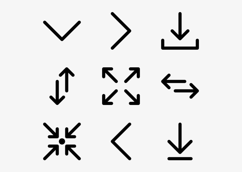 Arrows - Centered Horizontally Vs Vertically PNG Image | Transparent ...
