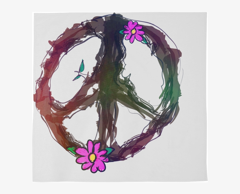Download Shop Peace-natural Peace Sign Bandana Bandana By The - Peace ...